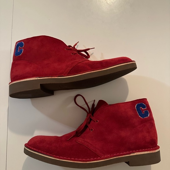 Clarks | Shoes | Clarks Red Suede Mens Shoes | Poshmark